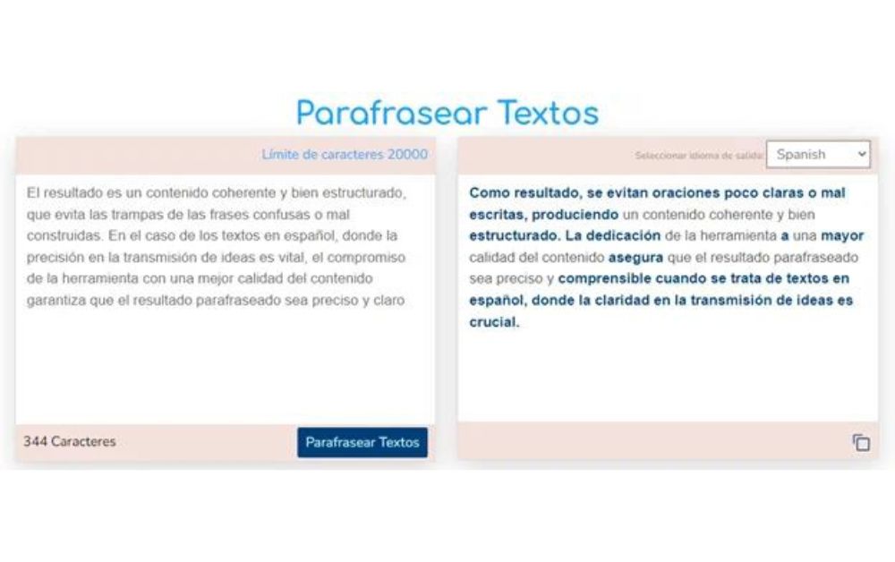 "Parafrasear" vs "Parafrasear Textos": Análisis y comparación de las ...